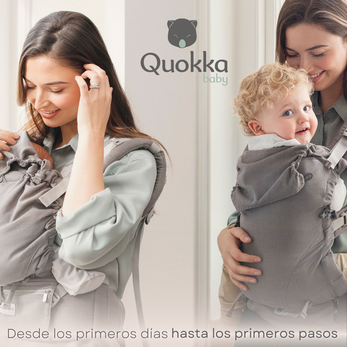 Mochila Portabebés Quokkababy E-Carrier - Ergonómica y Evolutiva de Fular